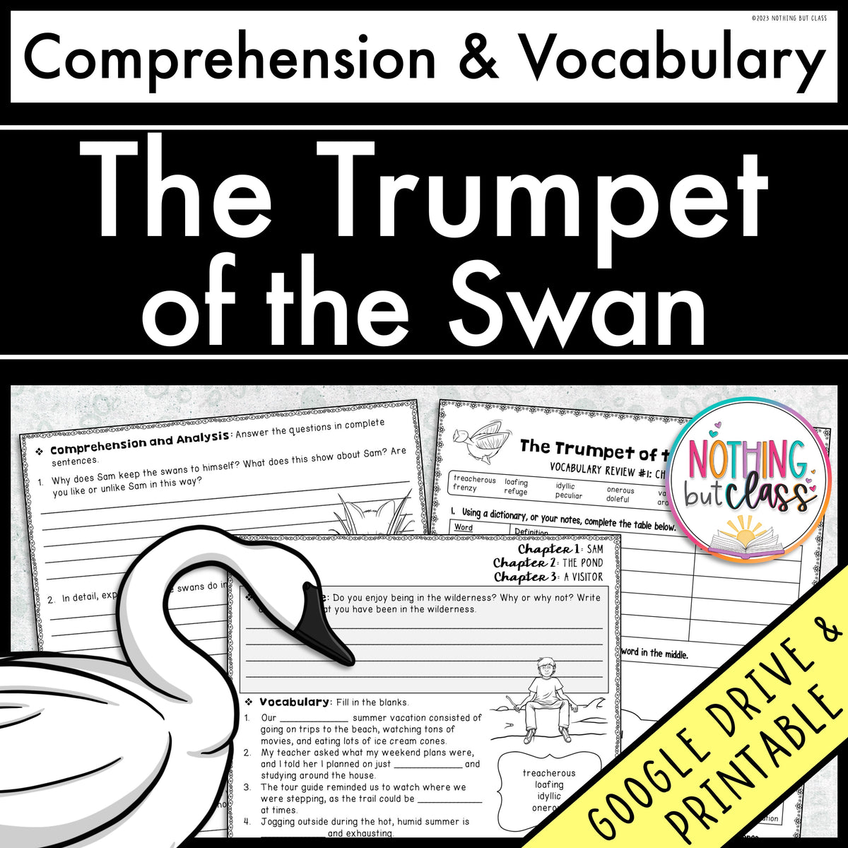 The Trumpet of the Swan | Comprehension and Vocabulary – Nothing but Class
