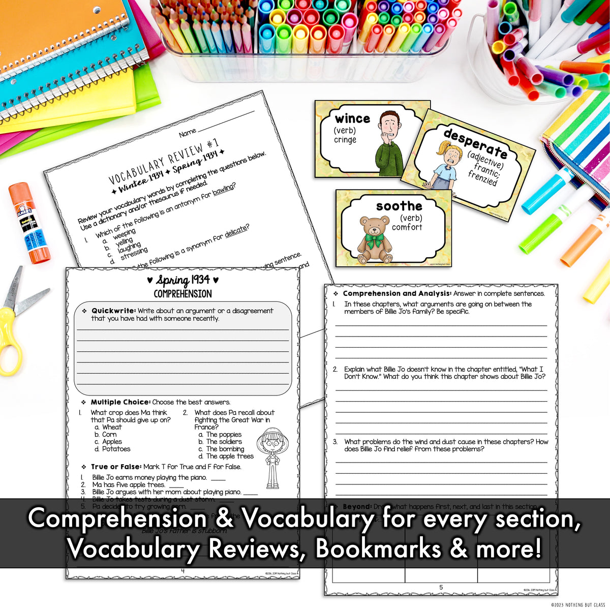 Out of the Dust | Comprehension and Vocabulary by chapter – Nothing but ...