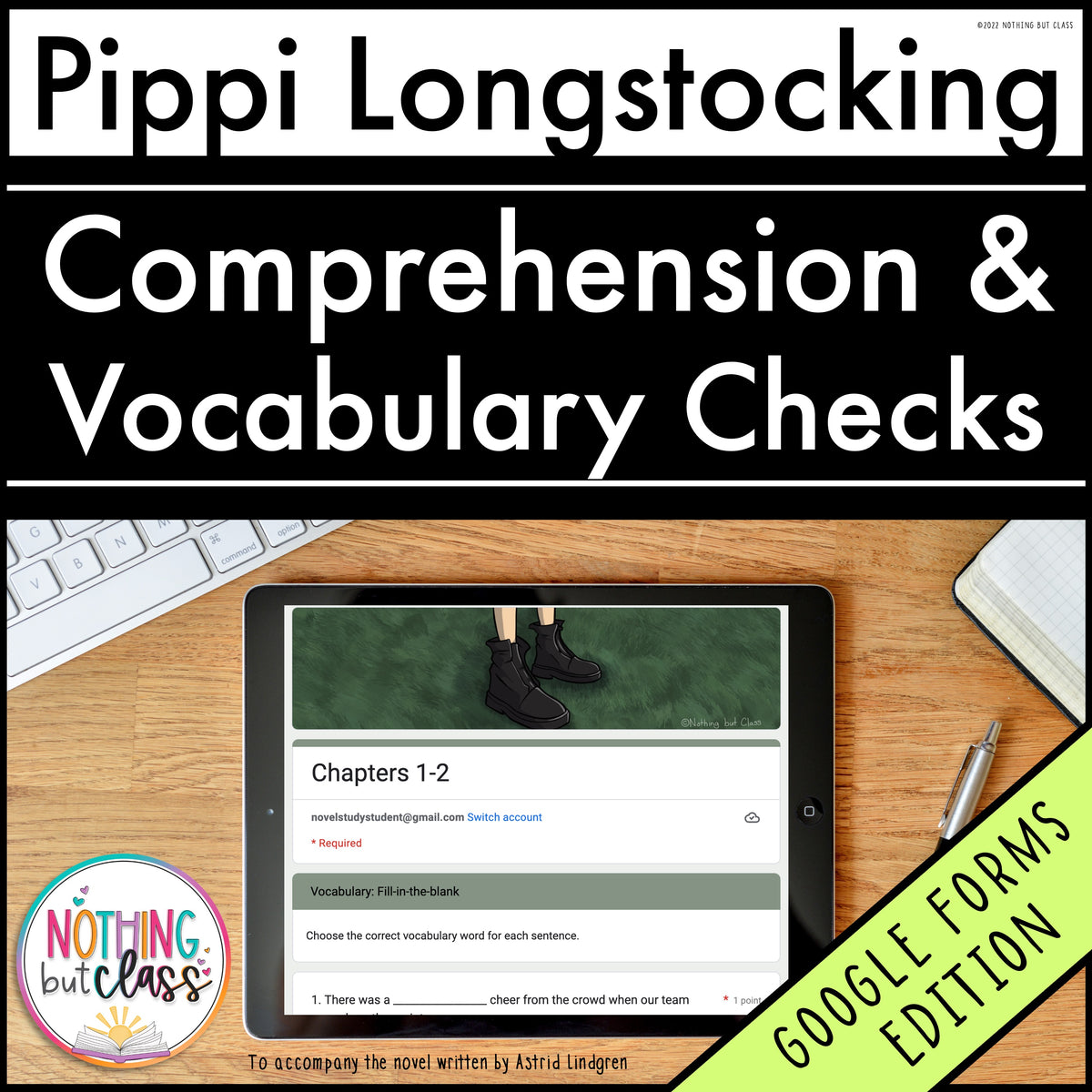 Pippi Longstocking | Google Forms Edition | Novel Study – Nothing but Class