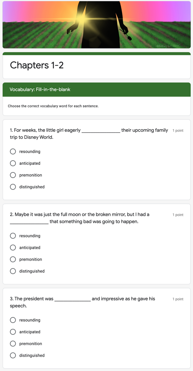 Esperanza Rising | Google Forms Edition | Novel Study – Nothing but Class