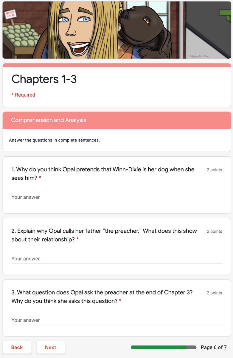 Because of Winn-Dixie | Google Forms Edition | Novel Study – Nothing ...