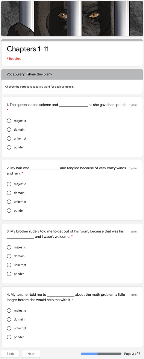 The One and Only Ivan | Google Forms Edition | Novel Study – Nothing ...