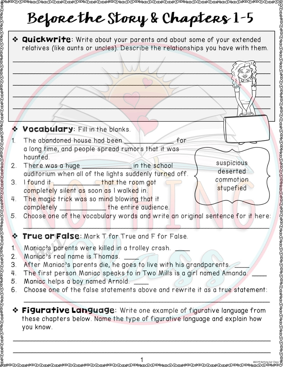 Maniac Magee | Comprehension and Vocabulary – Nothing but Class