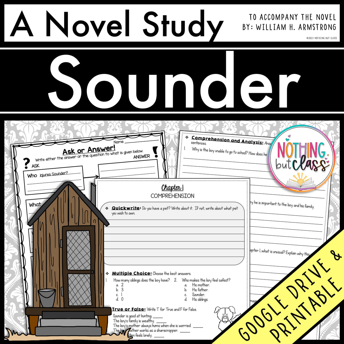 Sounder Novel Study Unit – Nothing but Class