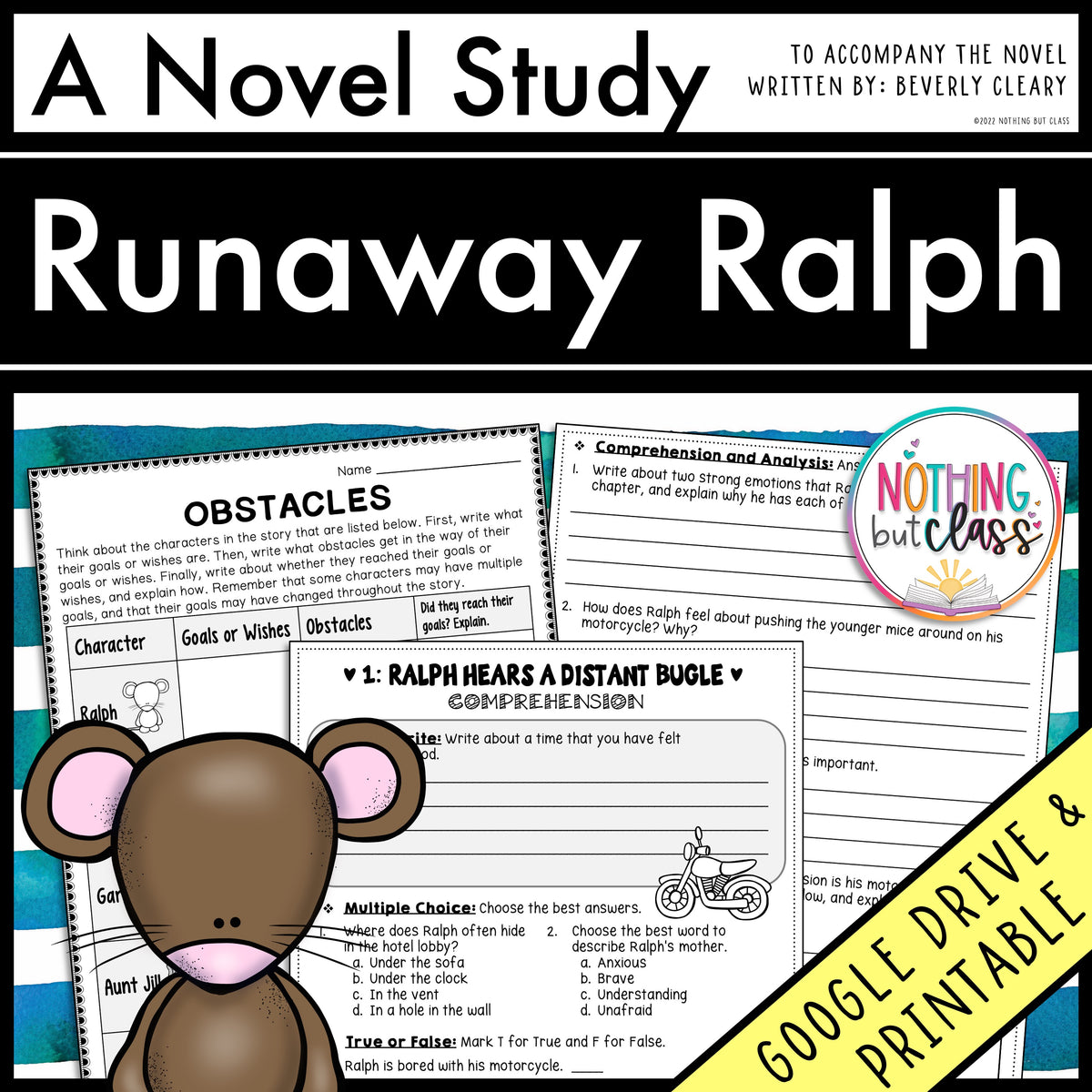 Runaway Ralph Novel Study Unit – Nothing but Class