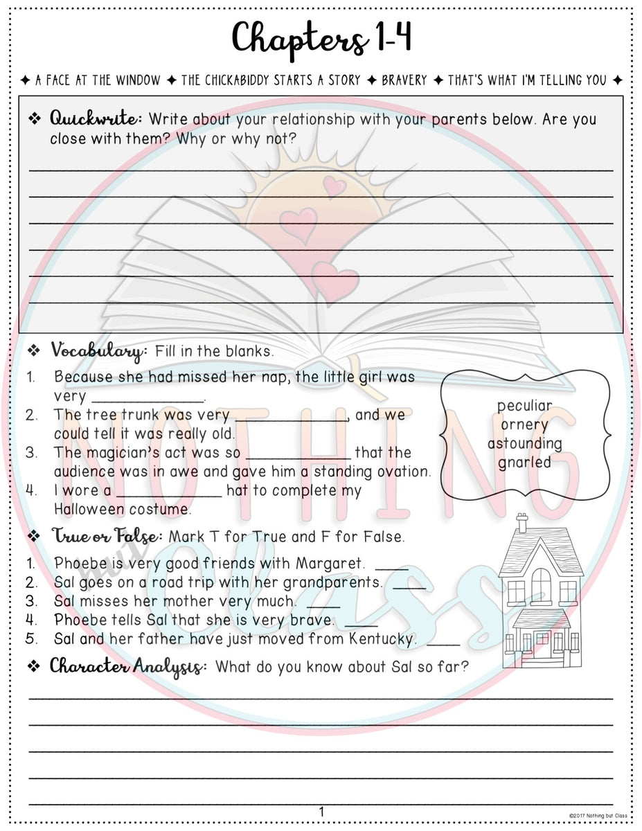 Walk Two Moons Novel Study Unit – Nothing but Class