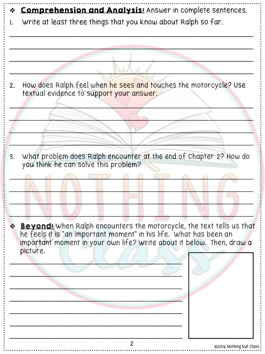 The Mouse and the Motorcycle | Comprehension and Vocabulary – Nothing ...