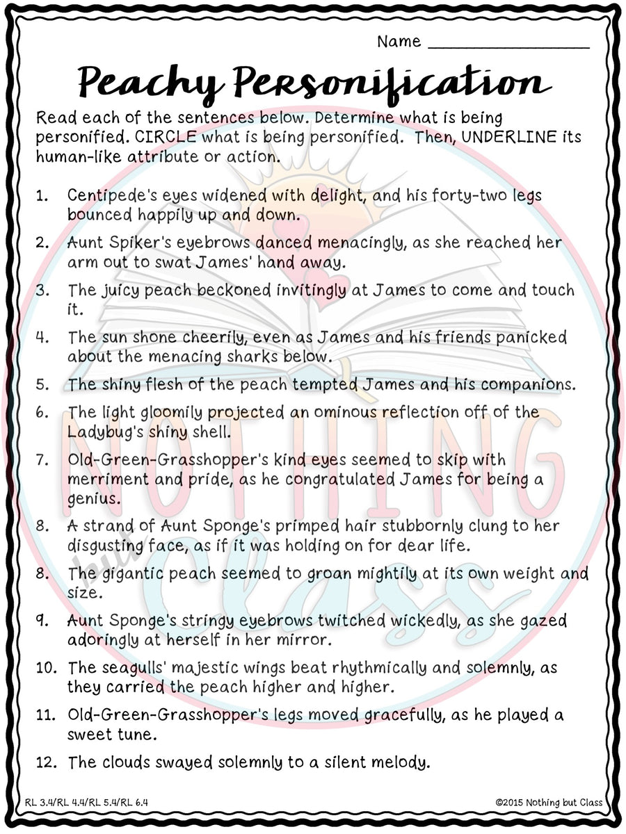 James and the Giant Peach | Activities and Projects – Nothing but Class