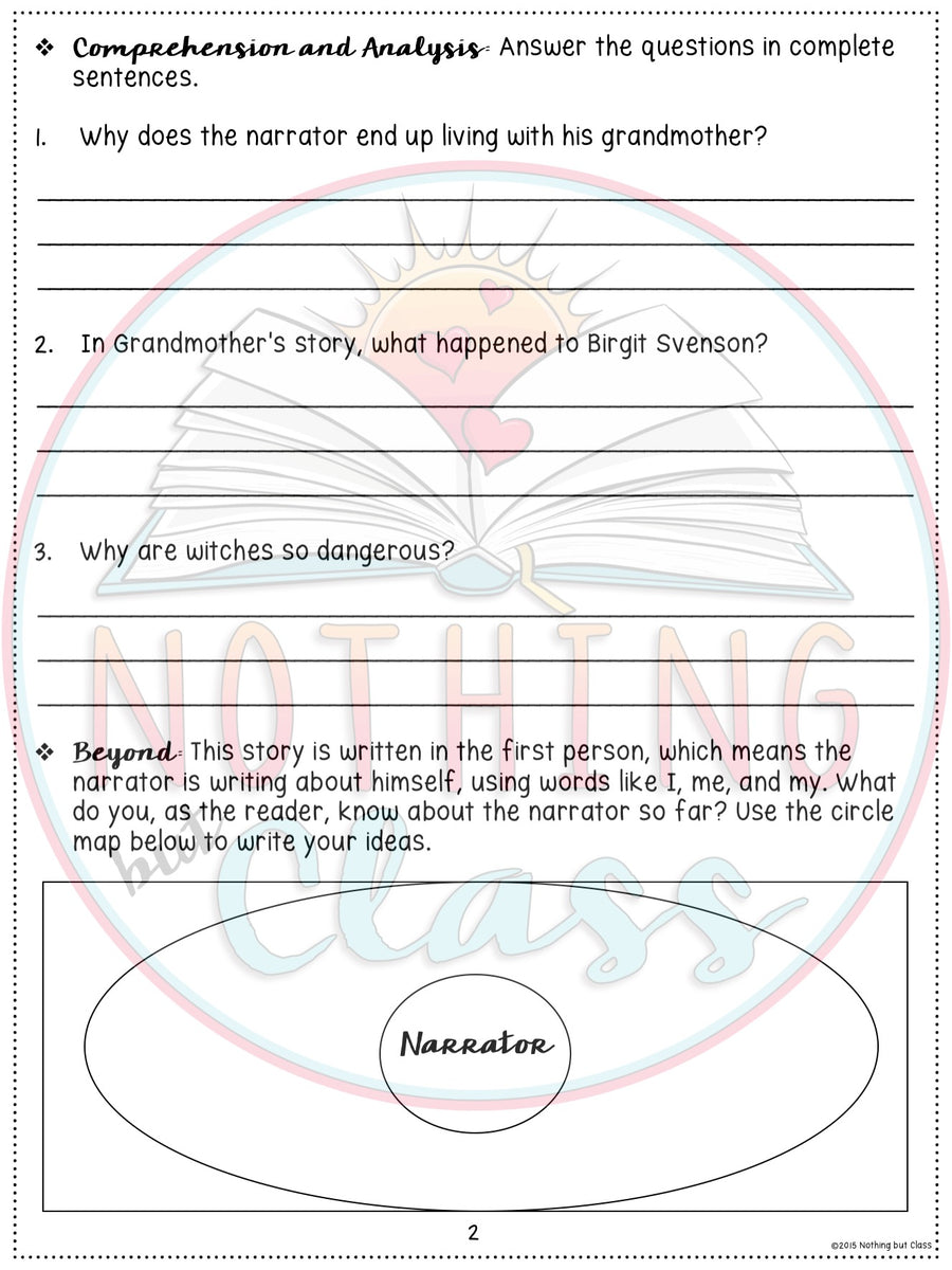 The Witches Novel Study Unit – Nothing but Class