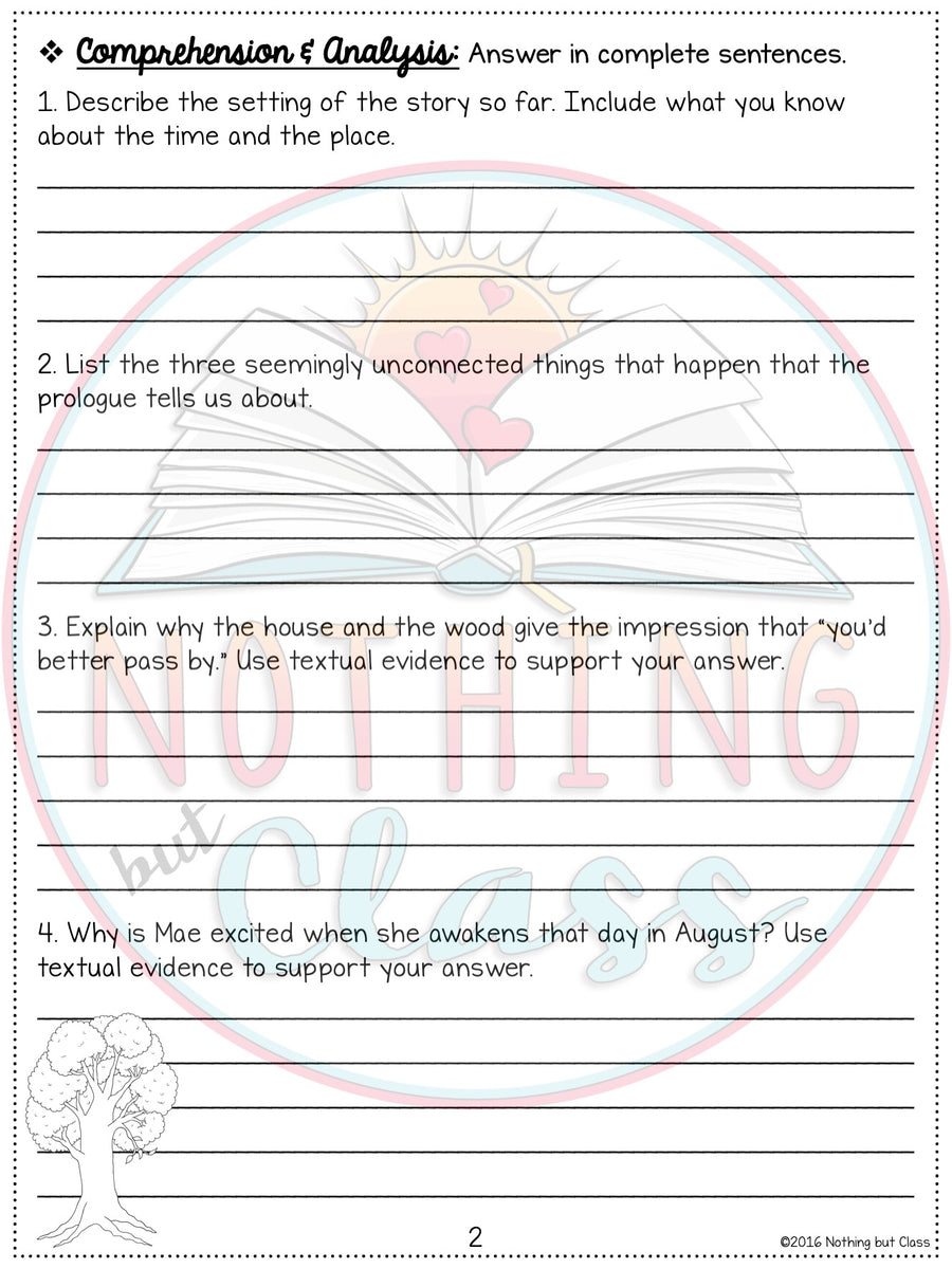 Tuck Everlasting Novel Study Unit – Nothing but Class