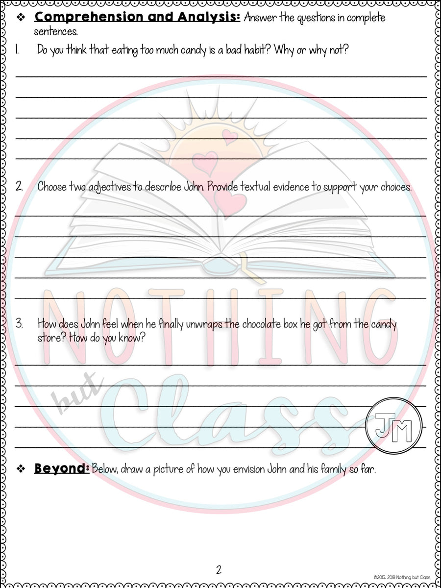 The Chocolate Touch Novel Study Unit – Nothing but Class