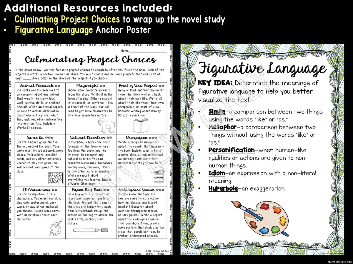 The One and Only Bob | Activities and Projects | Worksheets and Digita ...