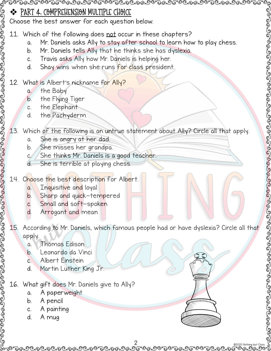 Fish in a Tree - Tests | Quizzes | Assessments – Nothing but Class