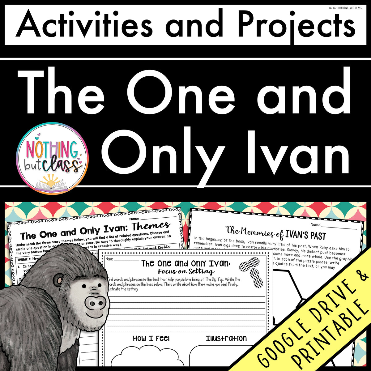 The One and Only Ivan | Activities and Projects | Worksheets and Digit ...