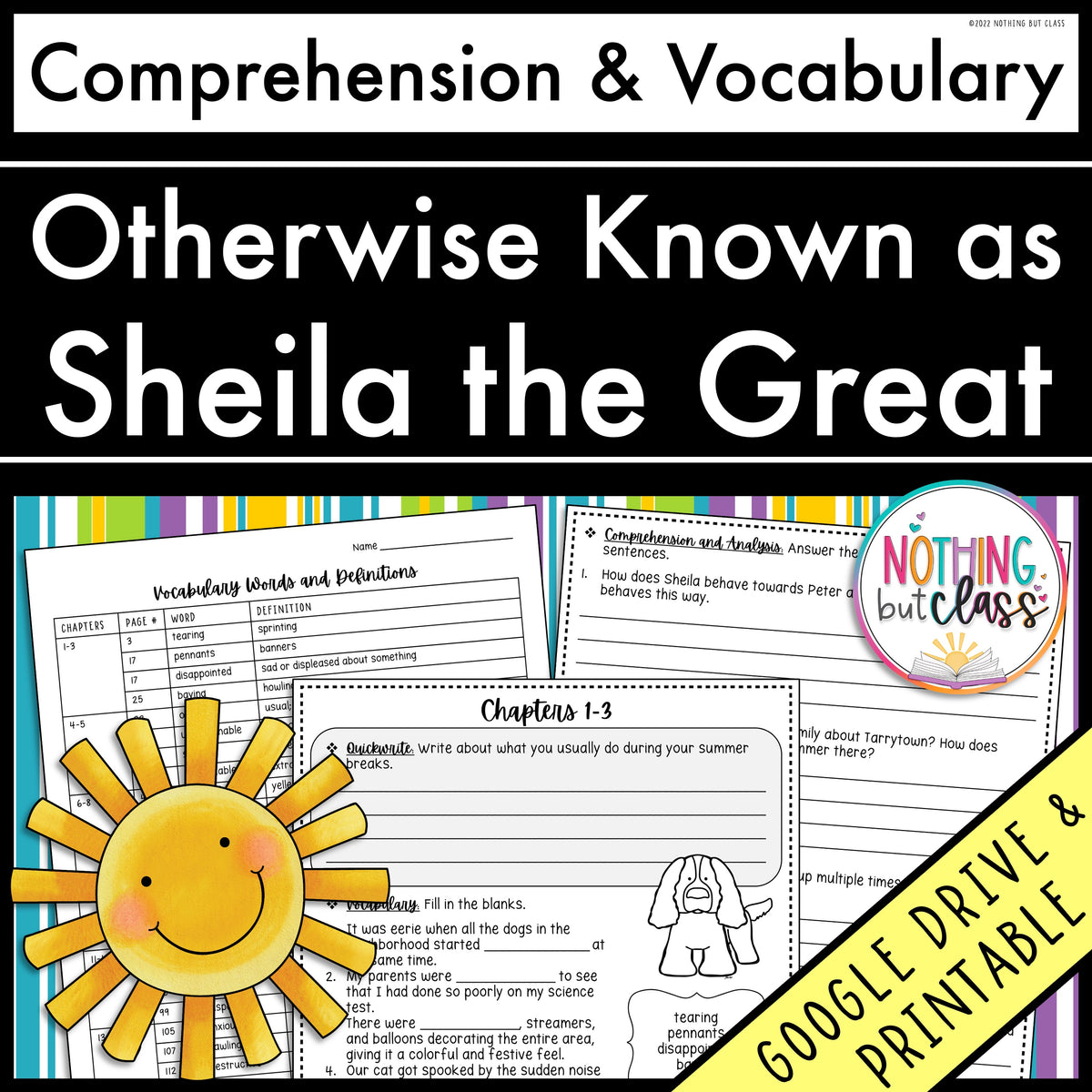 Otherwise Known as Sheila the Great | Comprehension and Vocabulary ...