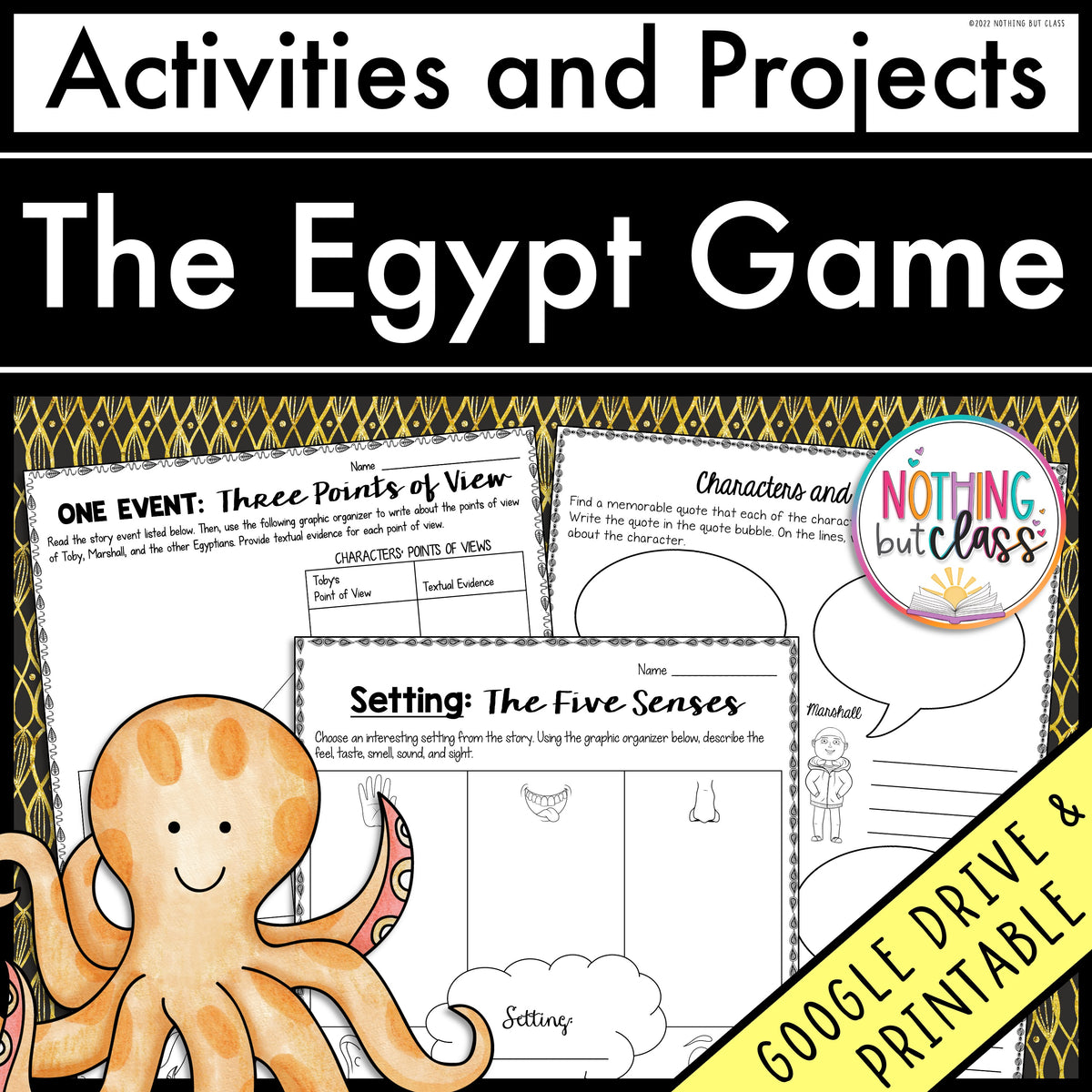 The Egypt Game | Activities and Projects – Nothing but Class