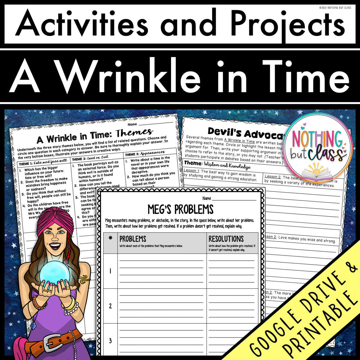 A Wrinkle in Time | Activities and Projects – Nothing but Class