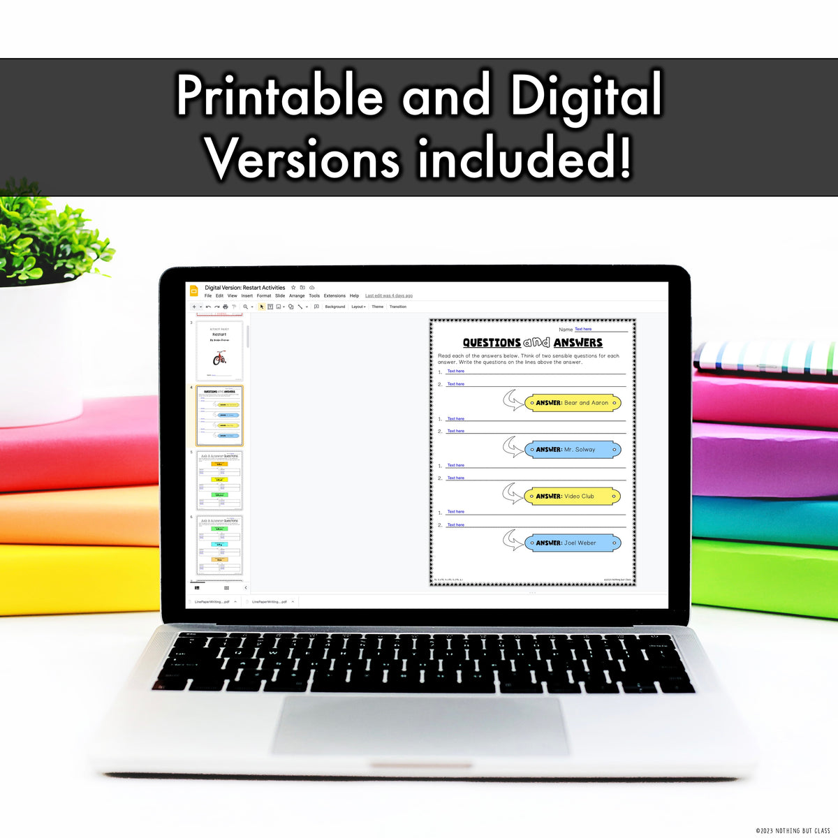 Restart | Activities and Projects – Nothing but Class