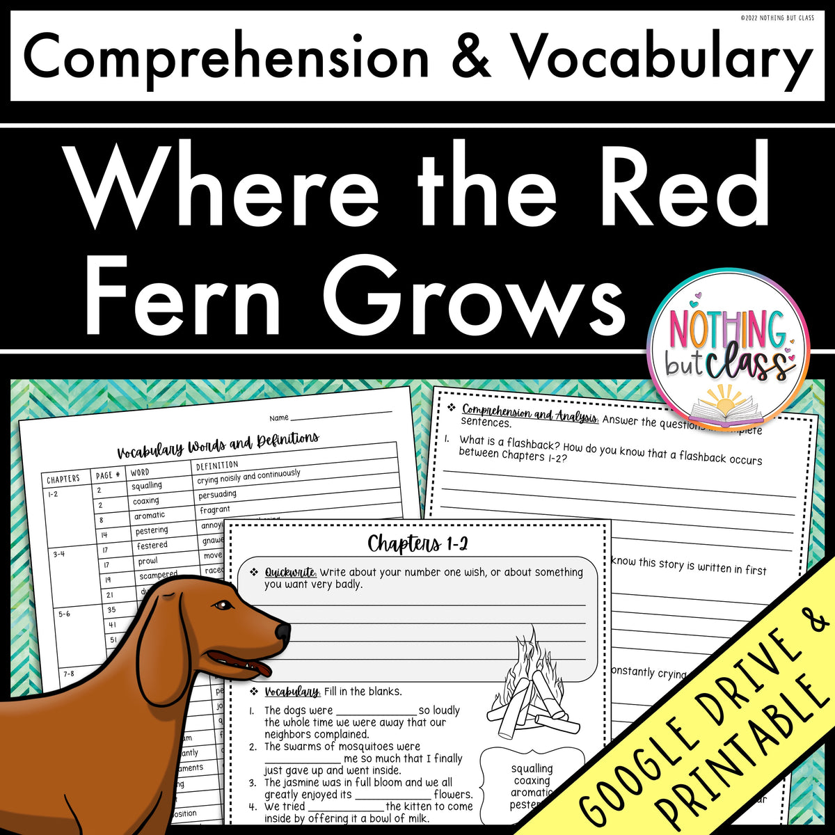 Where The Red Fern Grows Worksheets Where The Red Fern Grows Puzzle